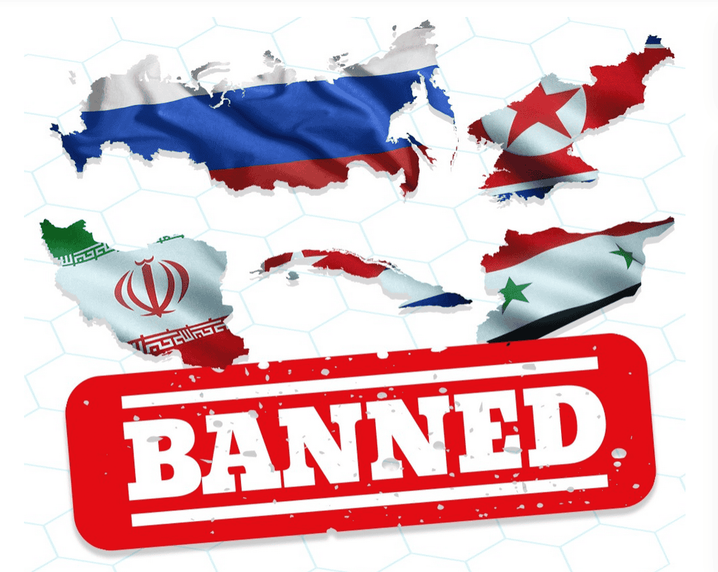 فهرست کشورهای ممنوعه در برخی صرافی‌ها - اوکی تریدر